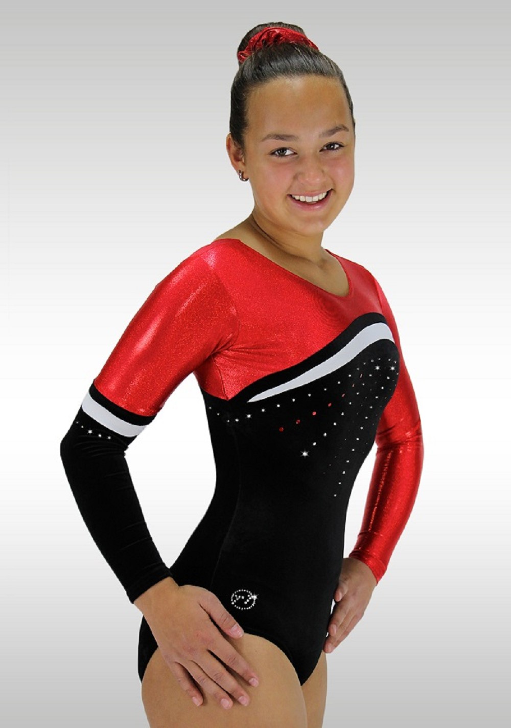 Turndrakt K785 sort/ rød | TT-Gymnastics